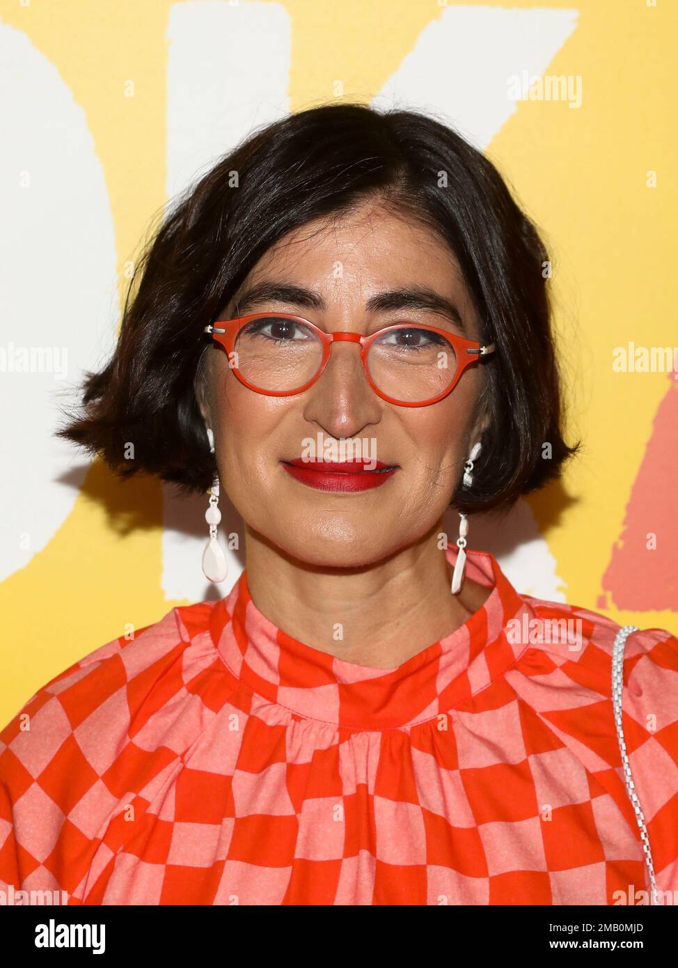 Actor Negin Farsad attends the premiere of "Not Okay" at the Angelika ...