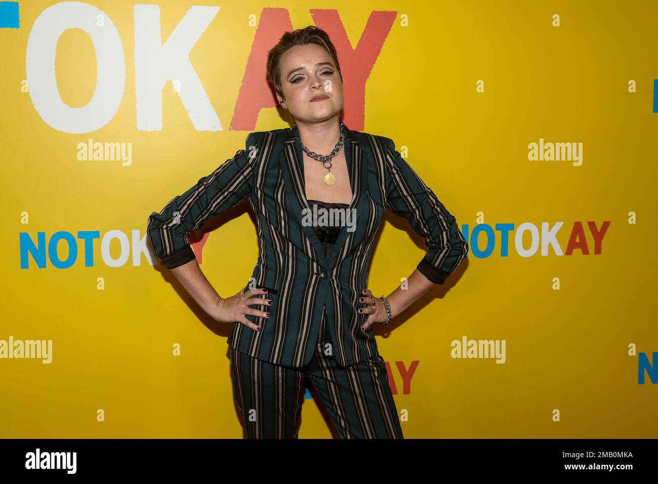 Actor Nadia Alexander attends the premiere of "Not Okay" at the ...