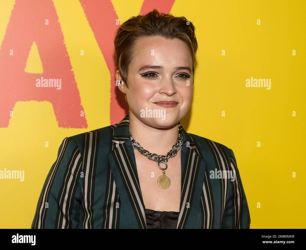Actor Nadia Alexander attends the premiere of "Not Okay" at the ...