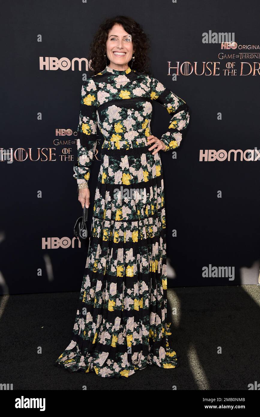 Lisa Edelstein arrives at the premiere of "House of the Dragon" on ...