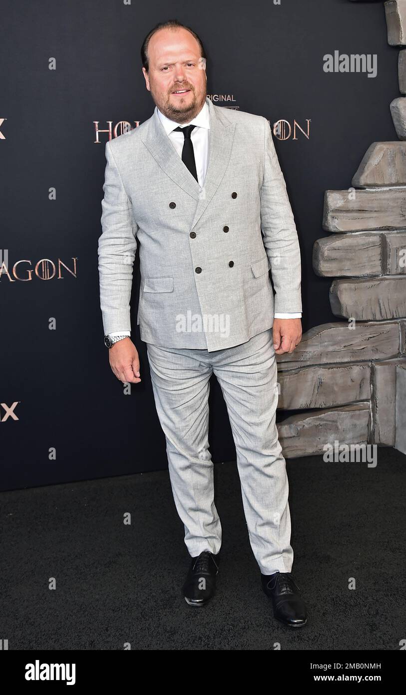 Gavin Spokes arrives at the premiere of "House of the Dragon" on ...