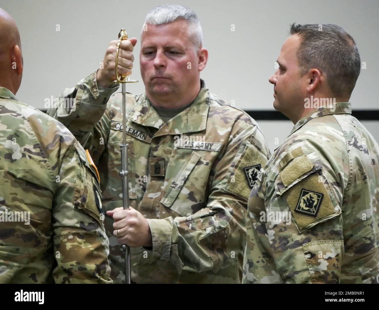 Command Sgt. Maj. Jonathan B. Coleman, incoming land component command ...