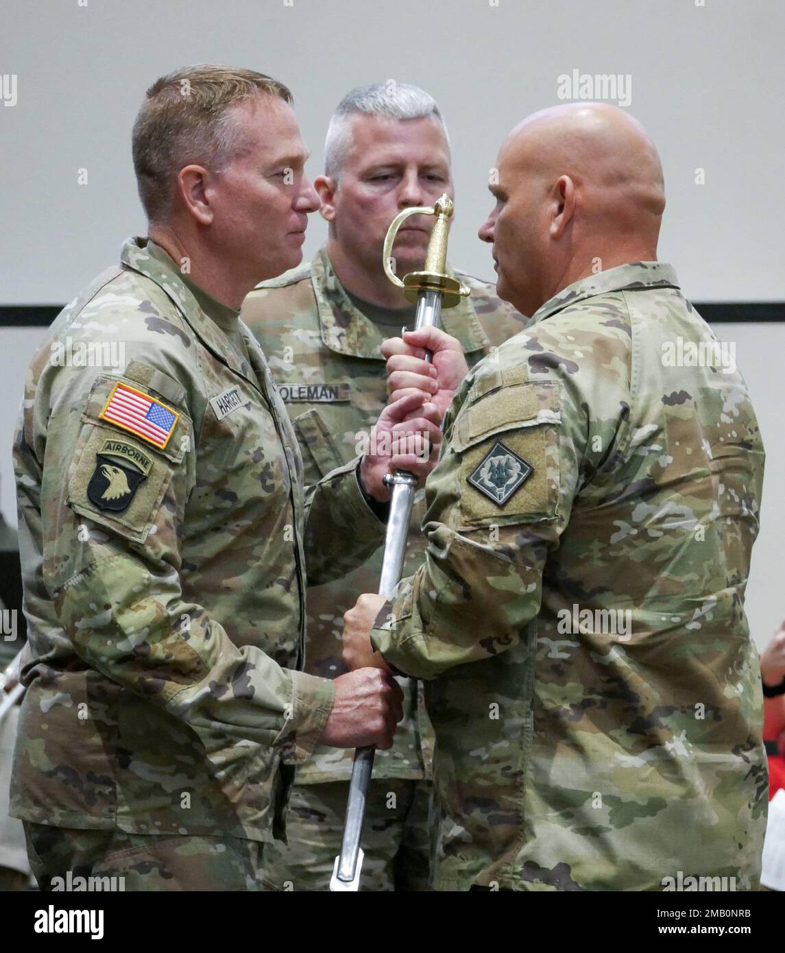 Brig. Gen. Joe D. Hargett (left), director of joint staff for the ...