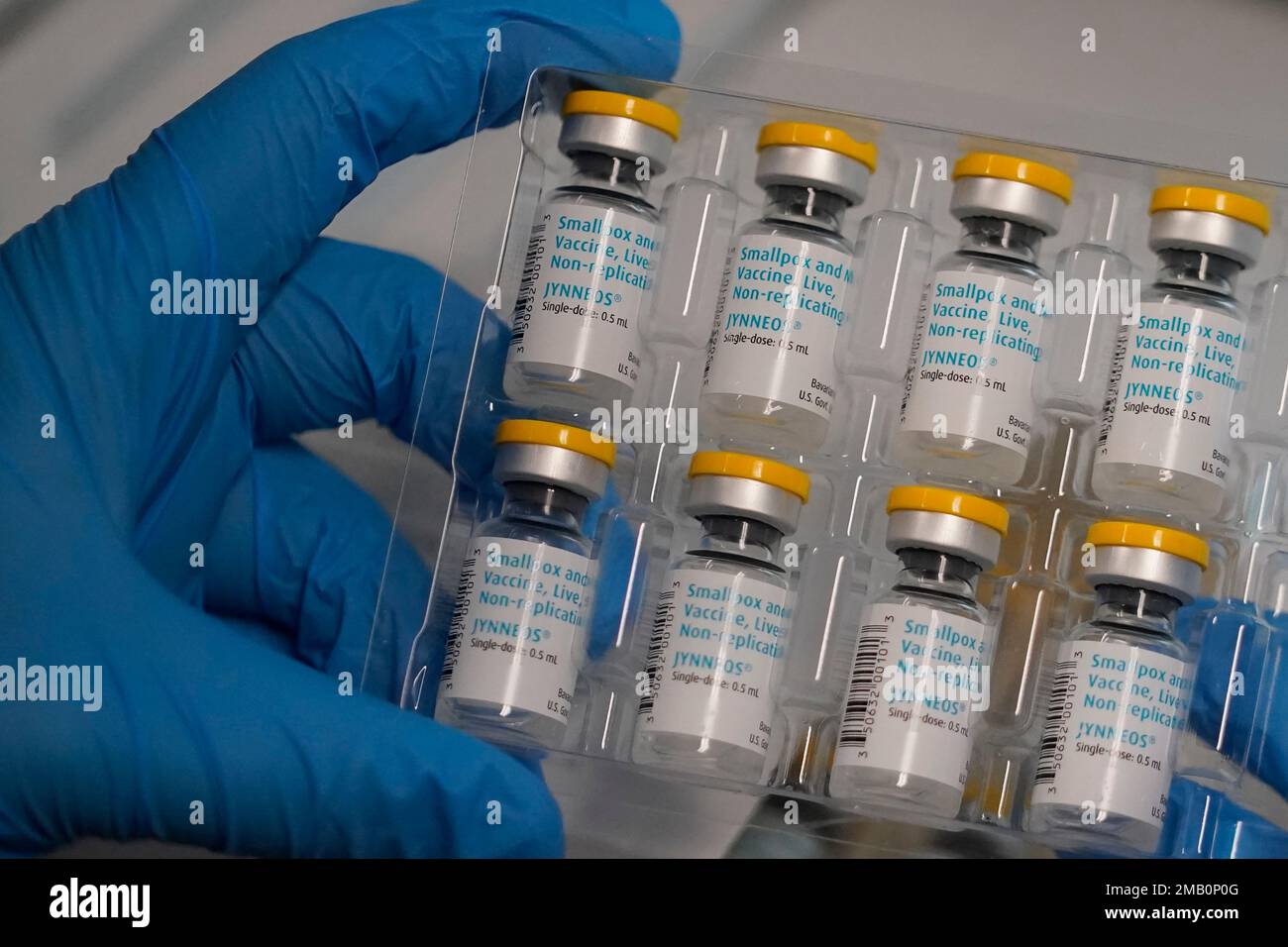 Monkeypox vaccines are shown at the Salt Lake County Health Department ...