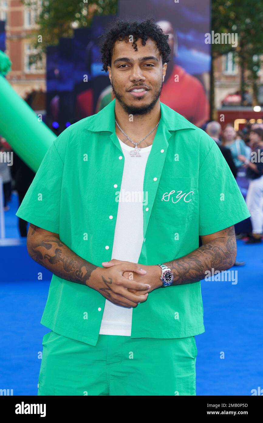 AJ Tracey poses for photographers upon arrival for the premiere of the ...