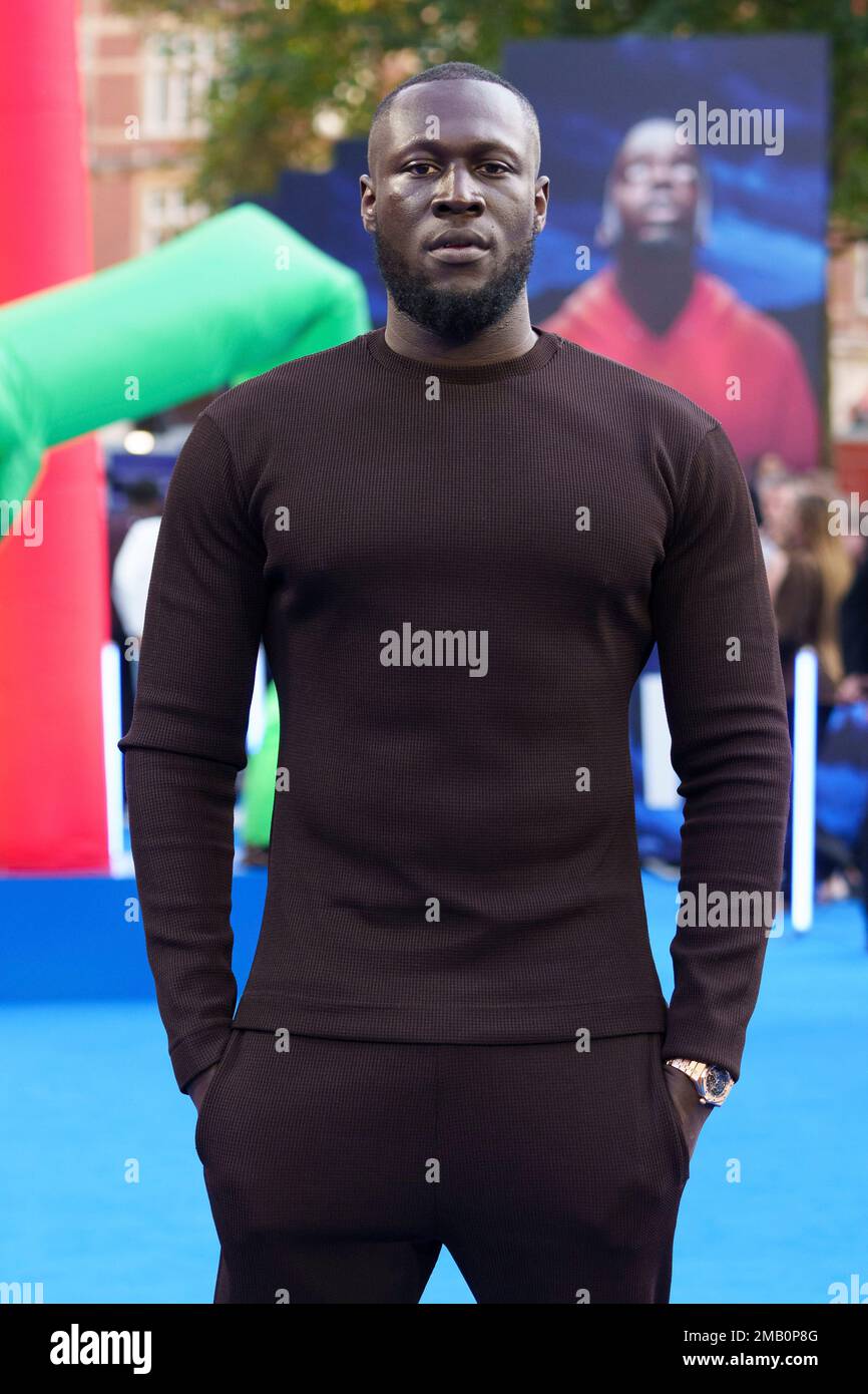 Stormzy poses for photographers upon arrival for the premiere of the ...