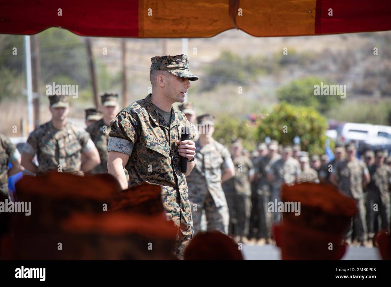 U.S. Marine Corps Lt. Col. Nicholas Freeman, the incoming commanding ...