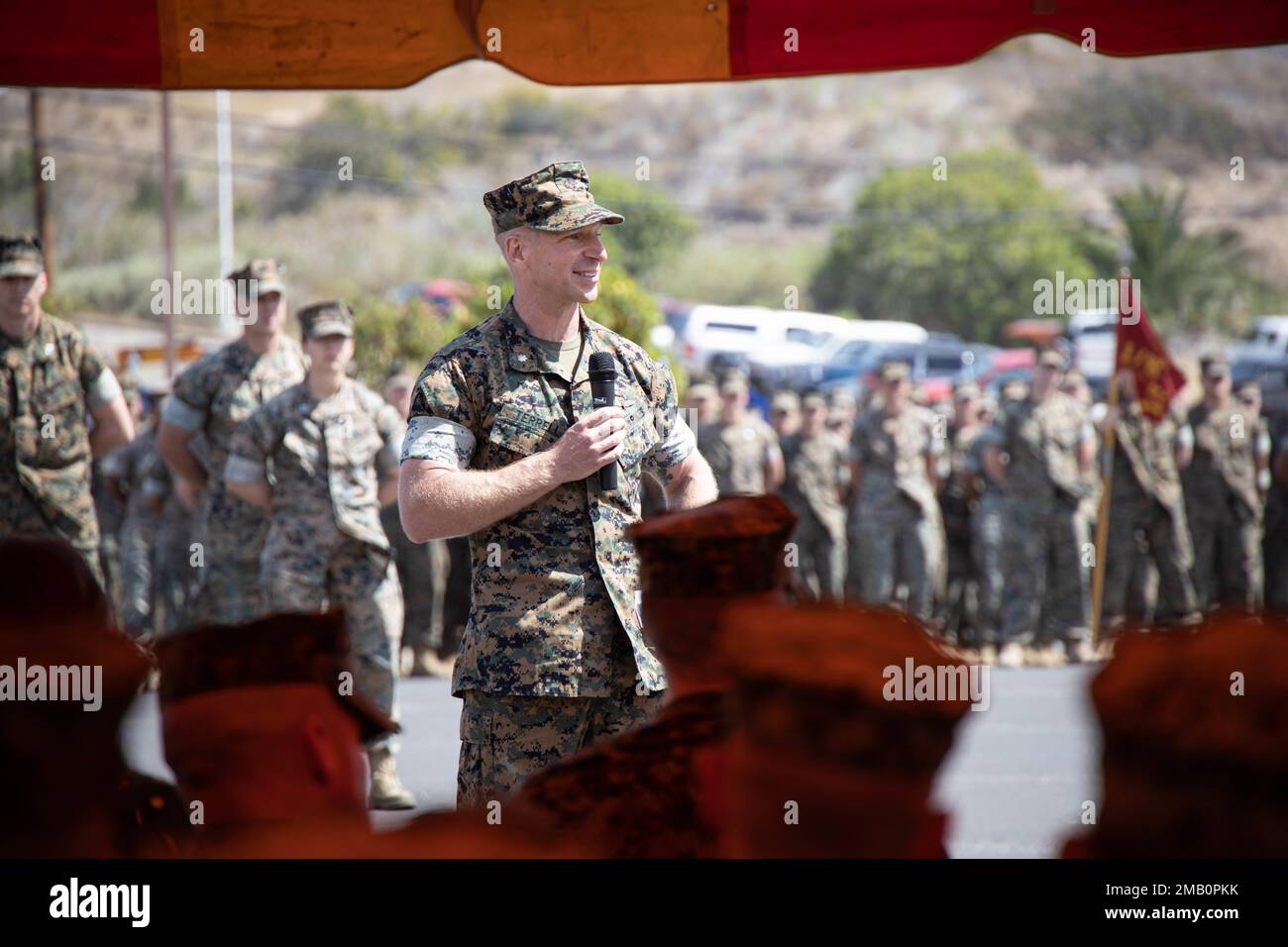 U.S. Marine Corps Lt. Col. Andrew Terrell, the outgoing commanding ...