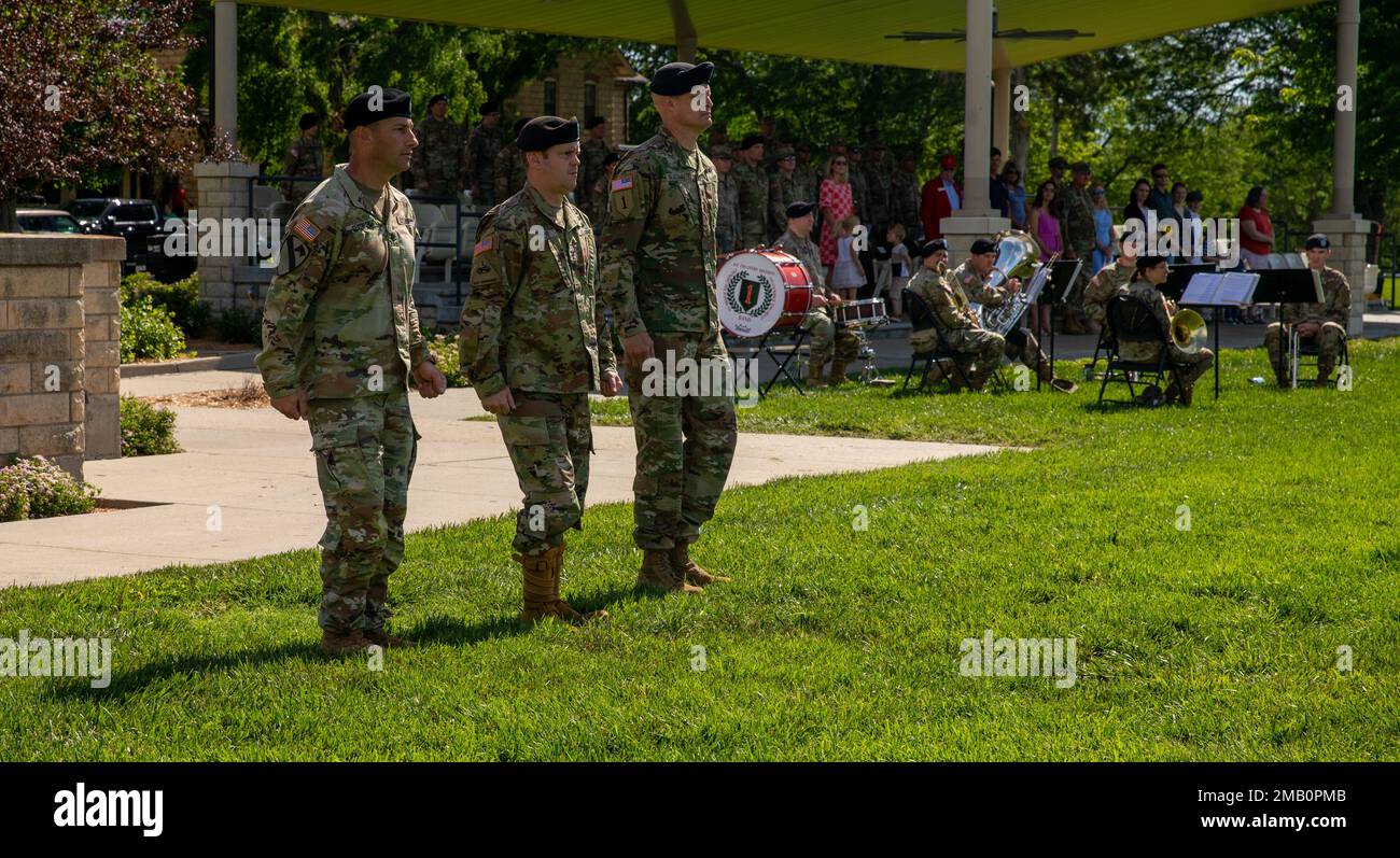 Lt. Col. Brian Braithwaite (right), Col. Brian Harris (center), and Lt ...