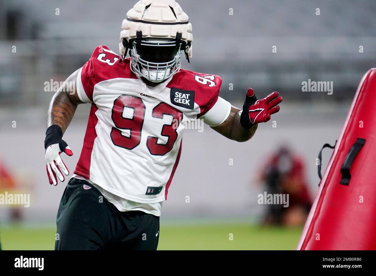 Arizona Cardinals defensive lineman Jonathan Ledbetter takes part in ...
