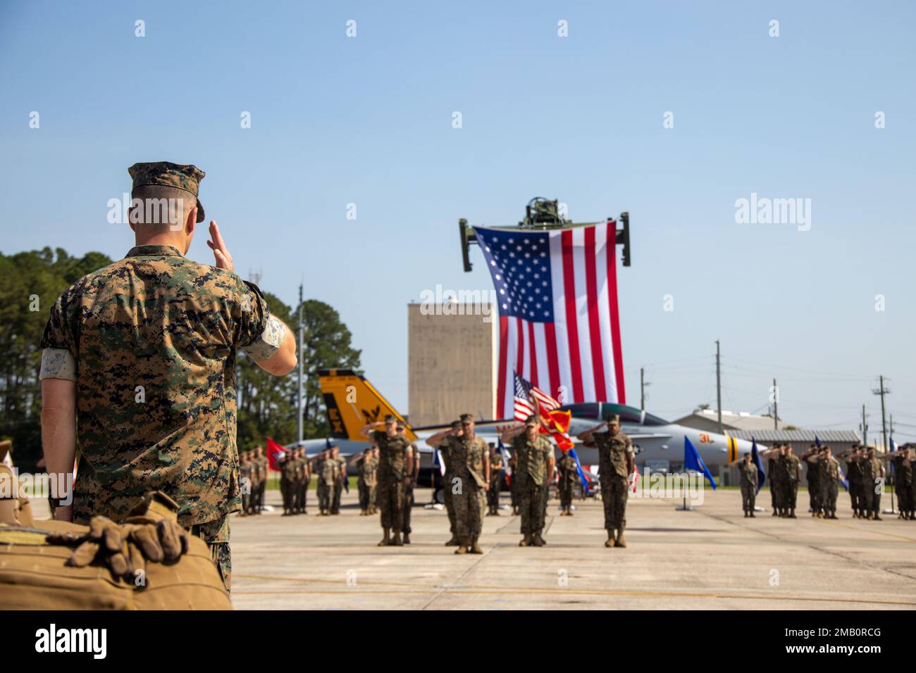 U.S. Marine Corps. Col. Shawn Basco, outgoing commanding officer ...
