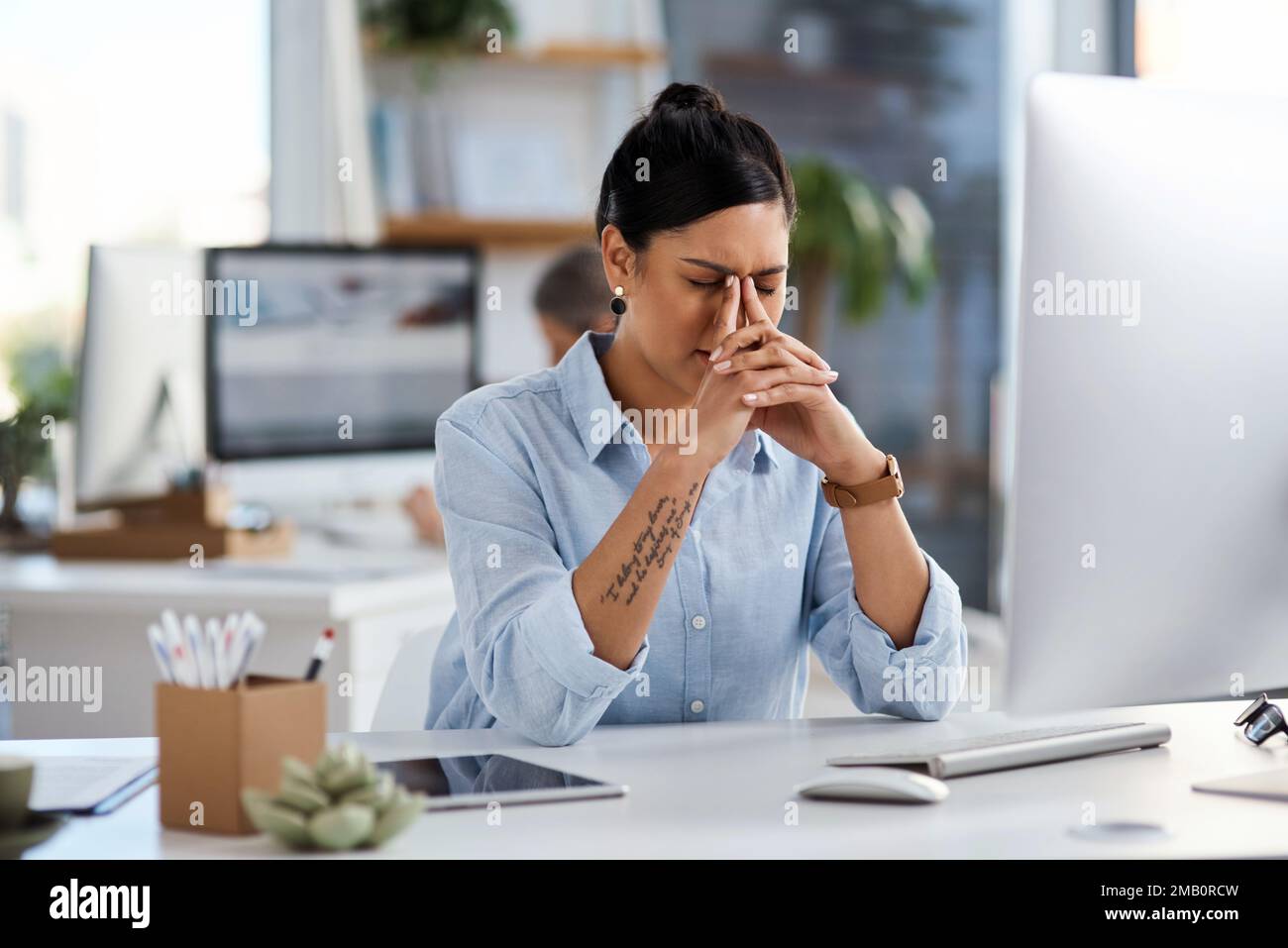 I cant work under these conditions. a young businesswoman looking ...