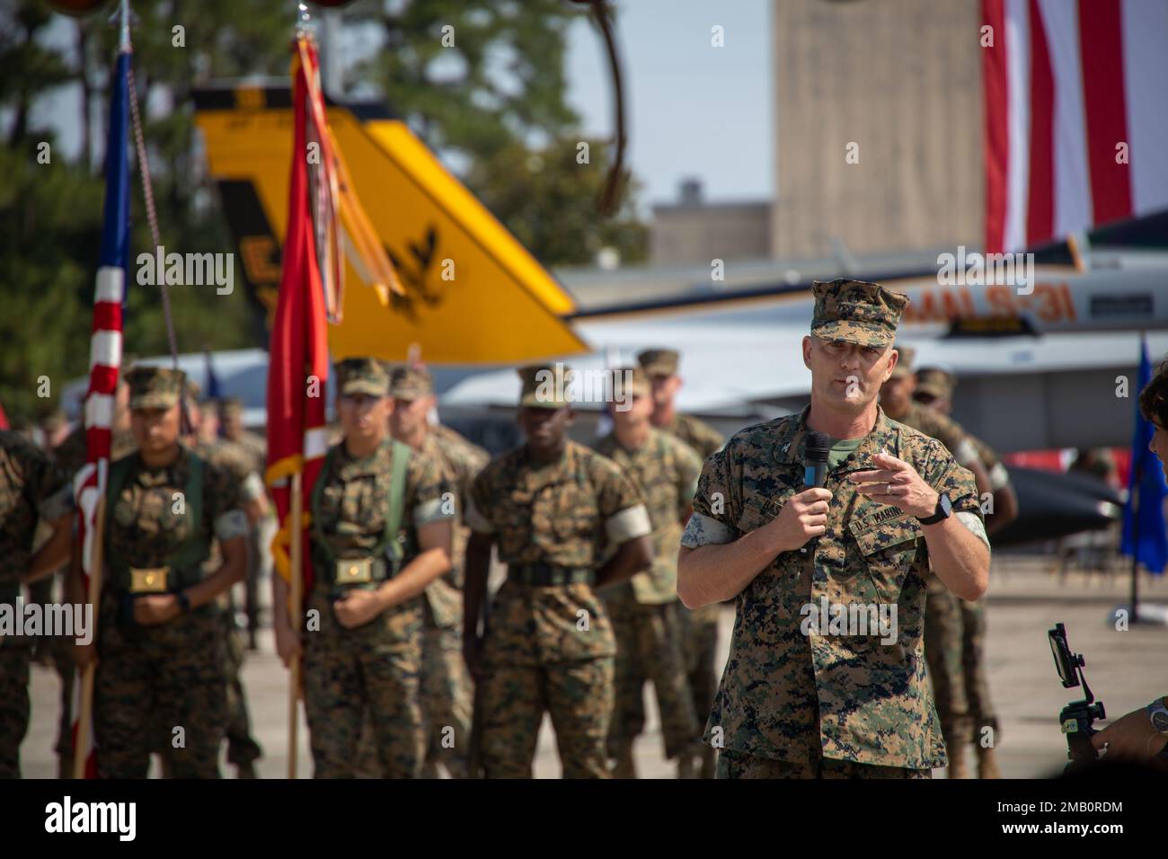 U.S. Marine Corps. Col. Shawn Basco, outgoing commanding officer ...