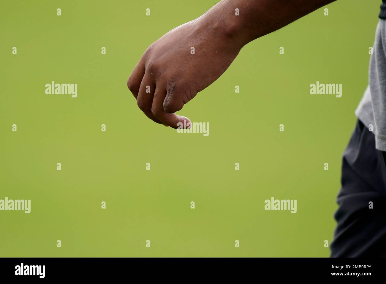 New Orleans Saints defensive end Marcus Davenport walks on the field ...