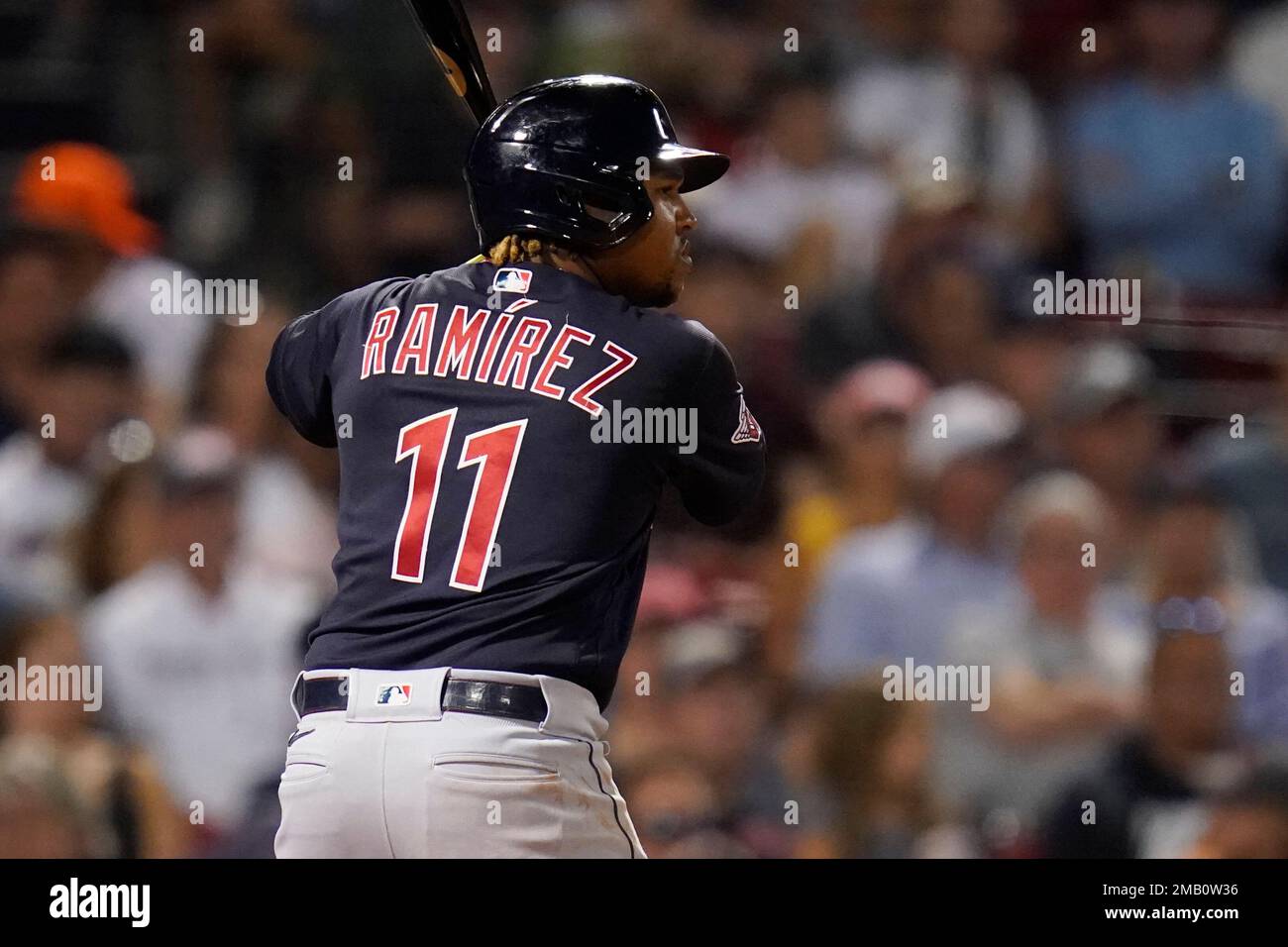 Cleveland Guardians' Jose Ramirez during a baseball game at Fenway Park ...