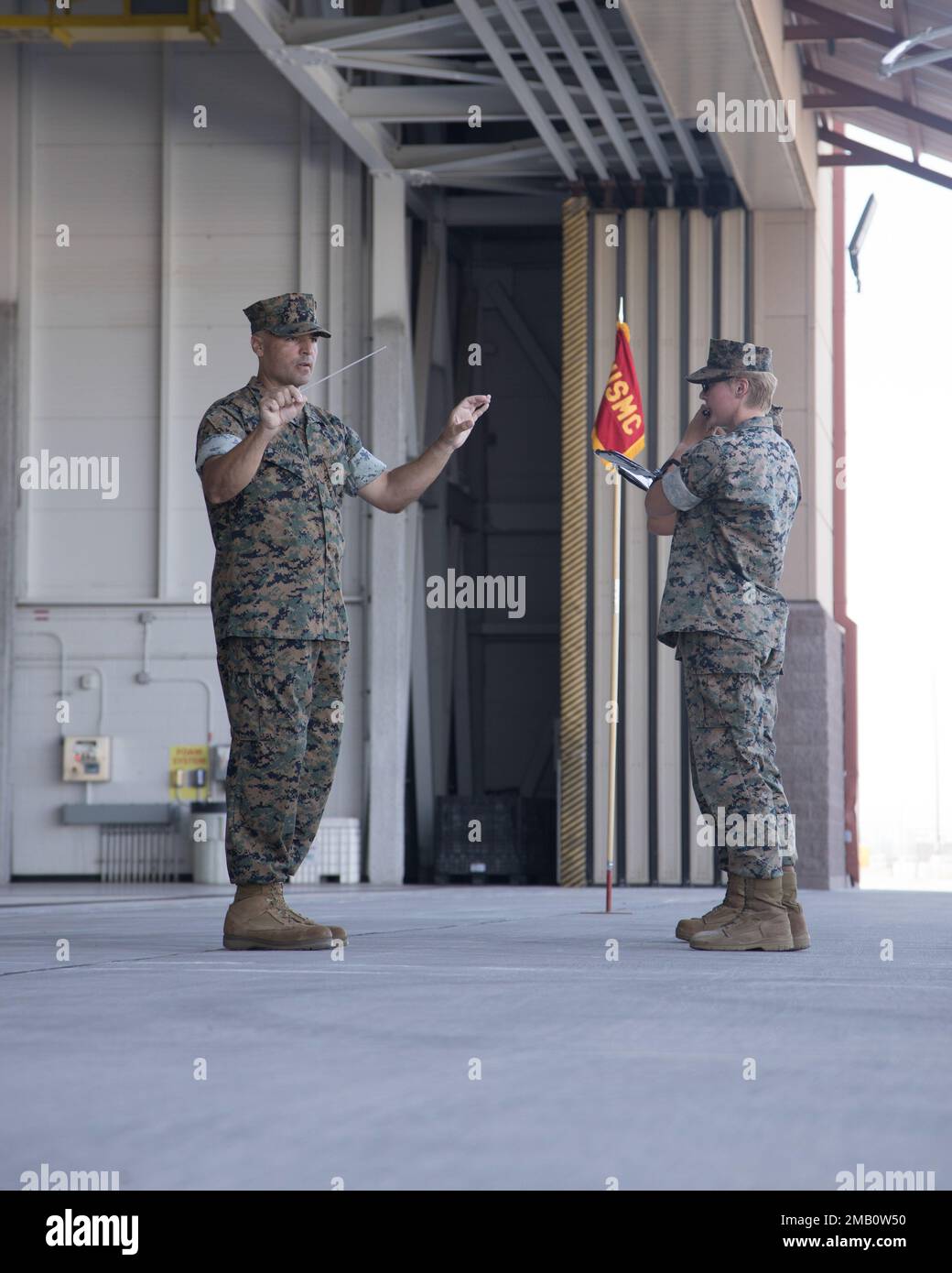U S Marine Corps Gunnery Sgt Joseph Hoffmann Left Enlisted