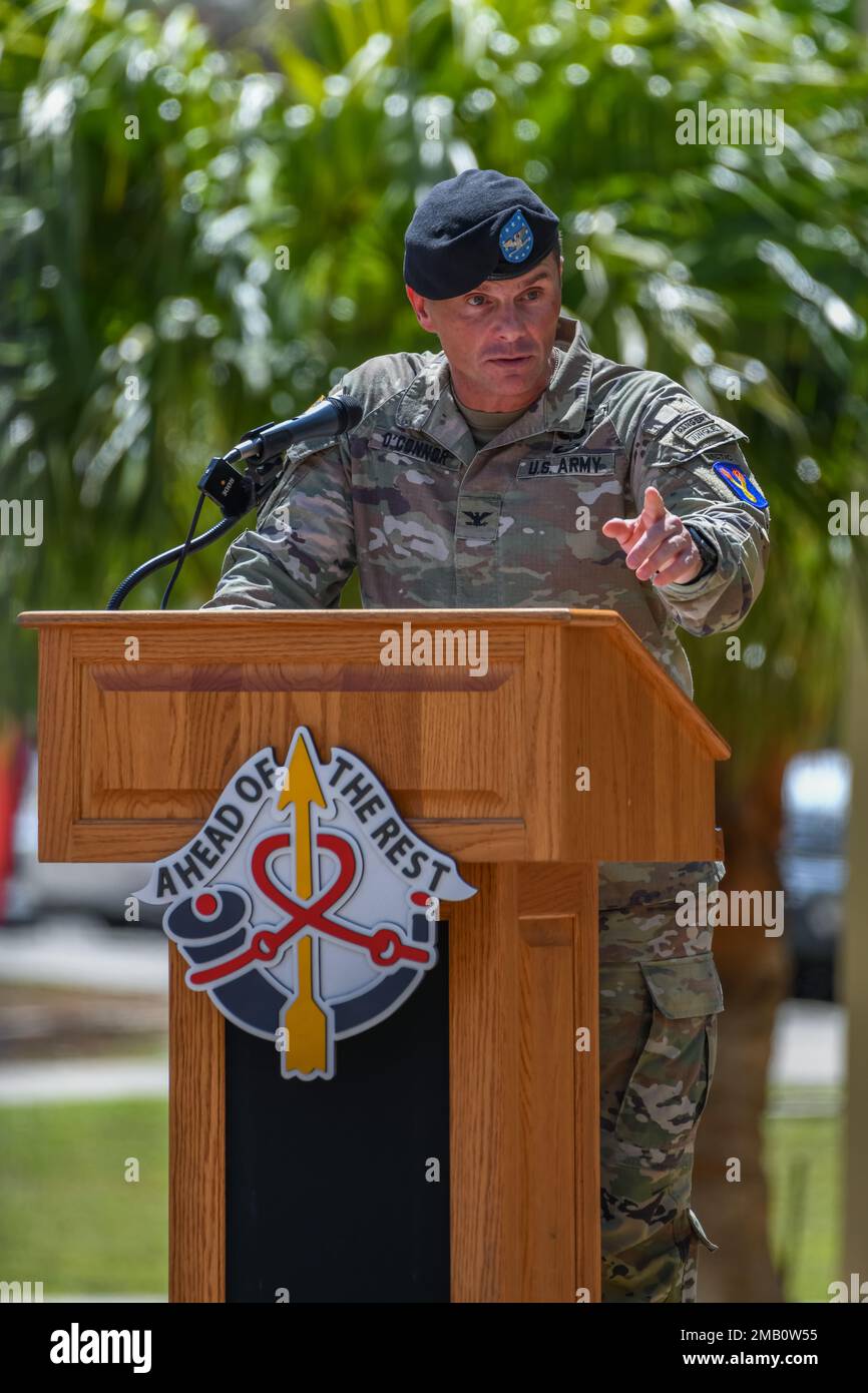 U.S. Army Col. Ryan O'Connor, commander of the 196th Infantry Brigade ...