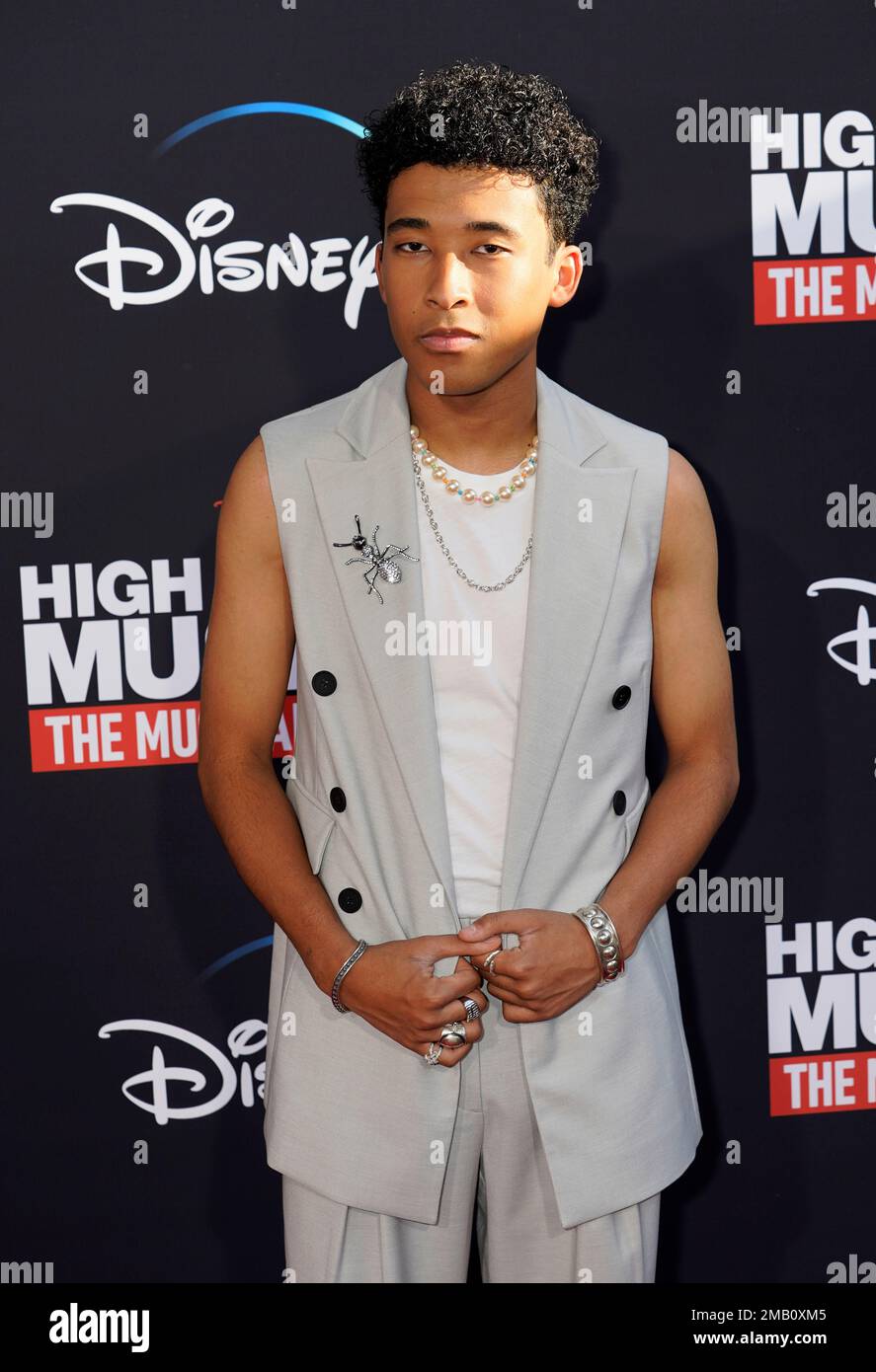 Adrian Lyles poses at the season three premiere of the Disney + streaming series "High School ...