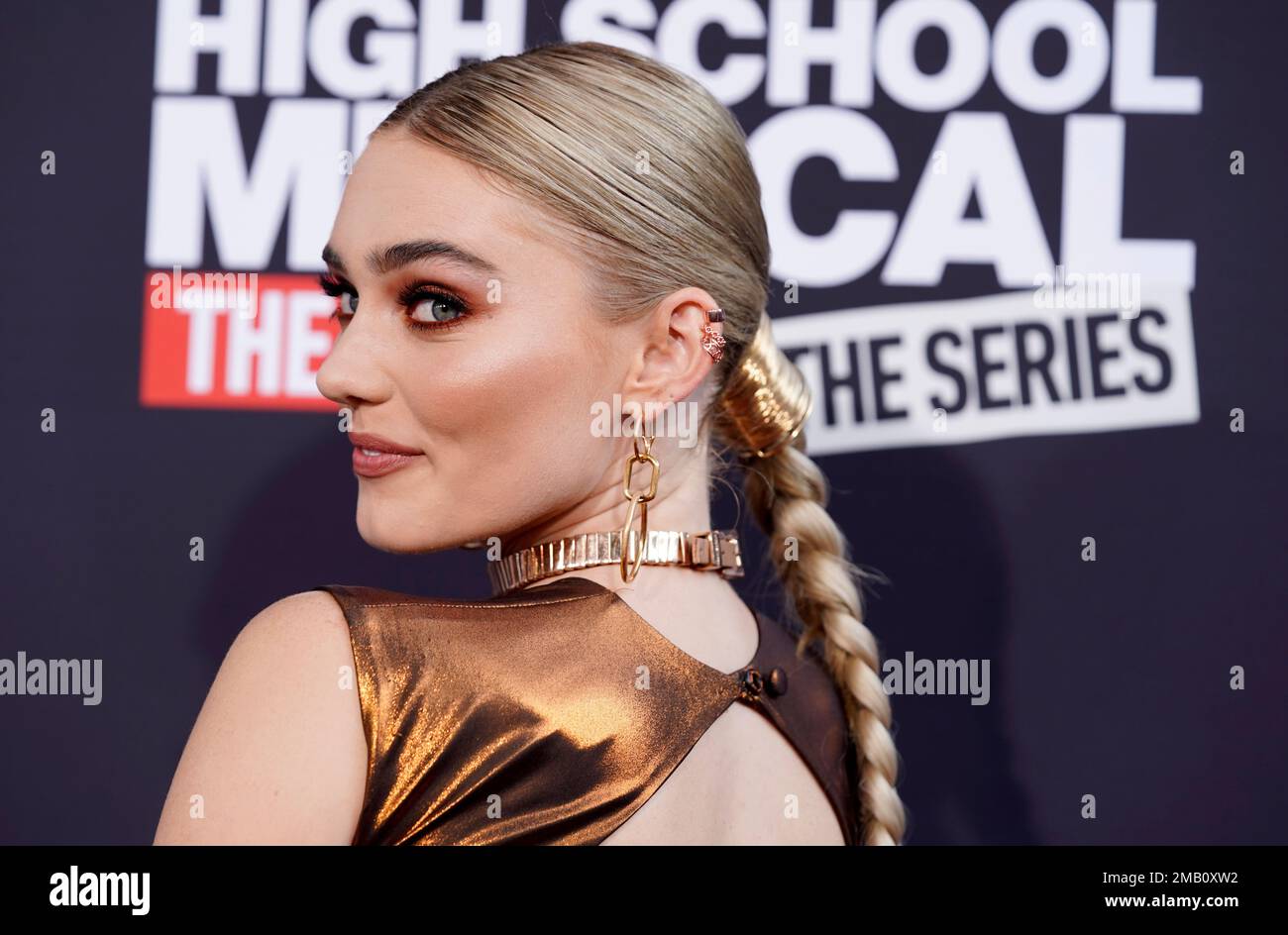 Meg Donnelly poses at the season three premiere of the Disney ...