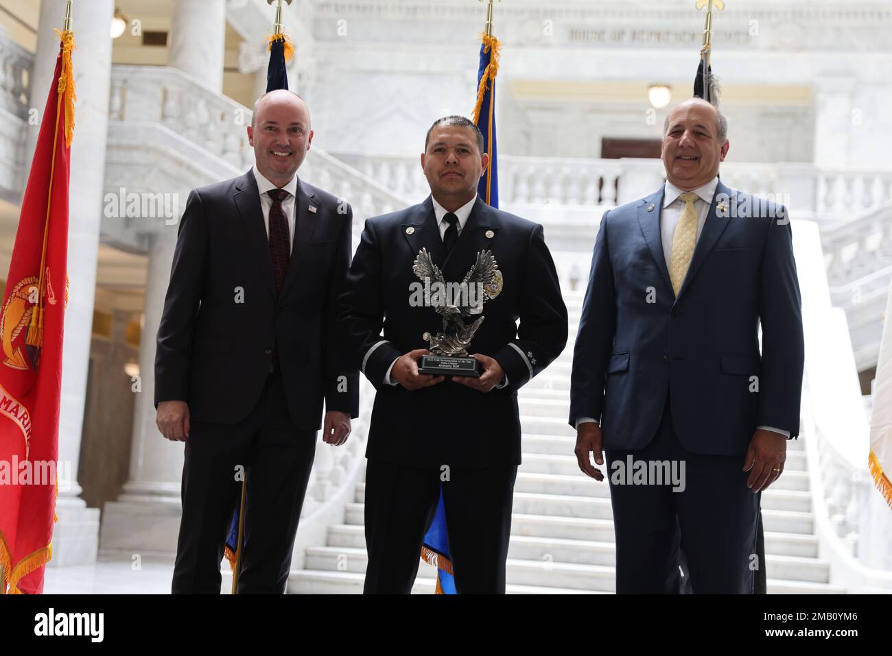 Gov. Spencer Cox, left, and Mr. Gary Harder, Utah Department of ...