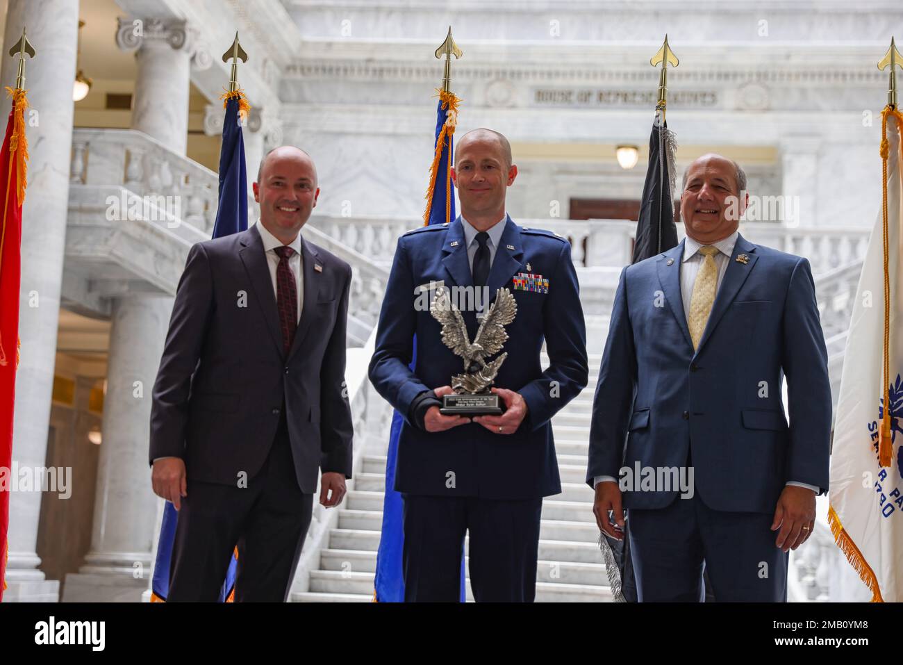 Gov. Spencer Cox, left, and Mr. Gary Harder, Utah Department of ...