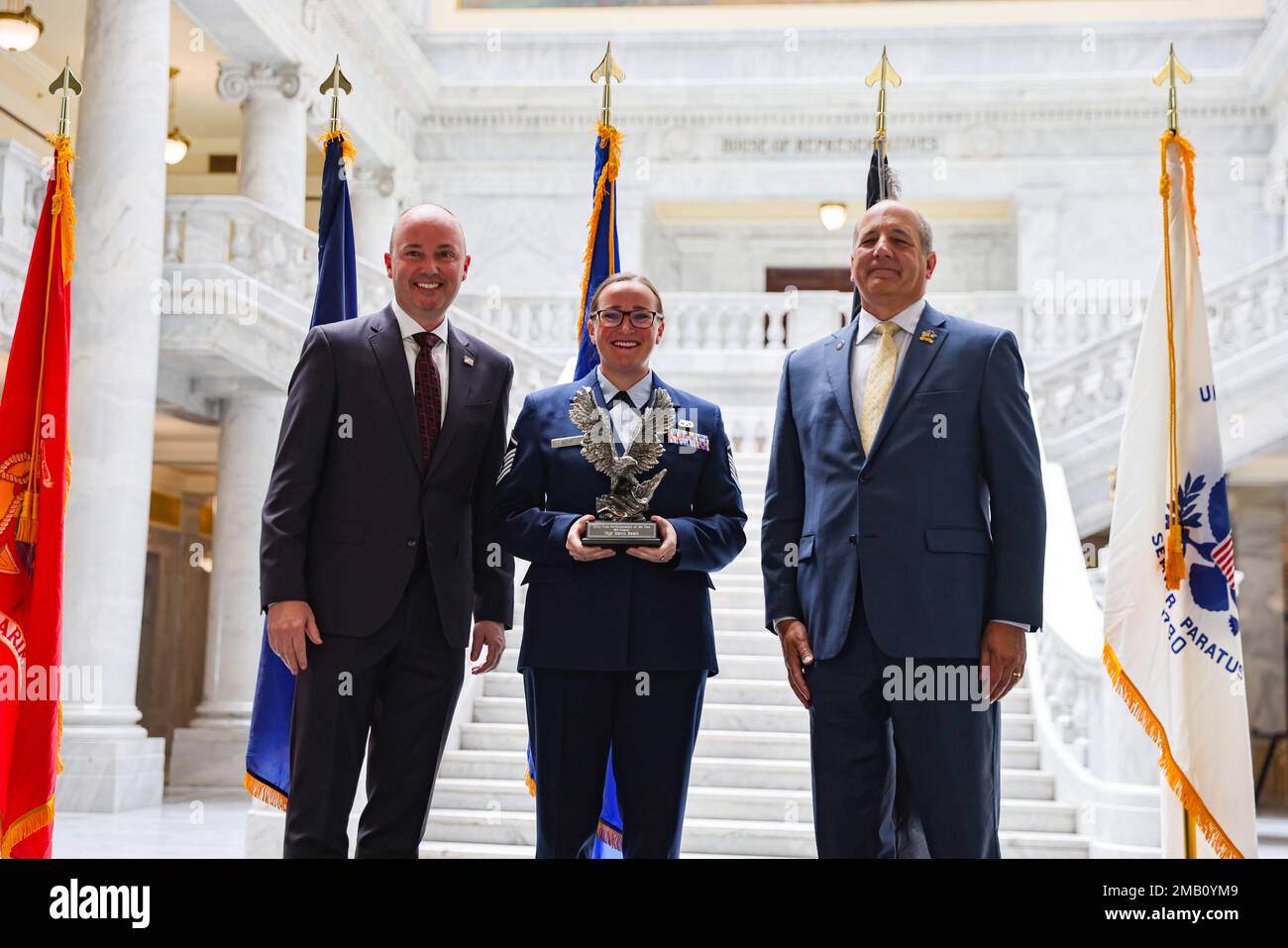 Gov. Spencer Cox, left, and Mr. Gary Harder, Utah Department of ...