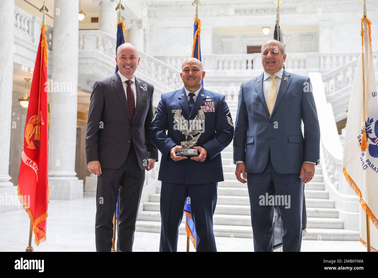 Gov. Spencer Cox, left, and Mr. Gary Harder, Utah Department of ...