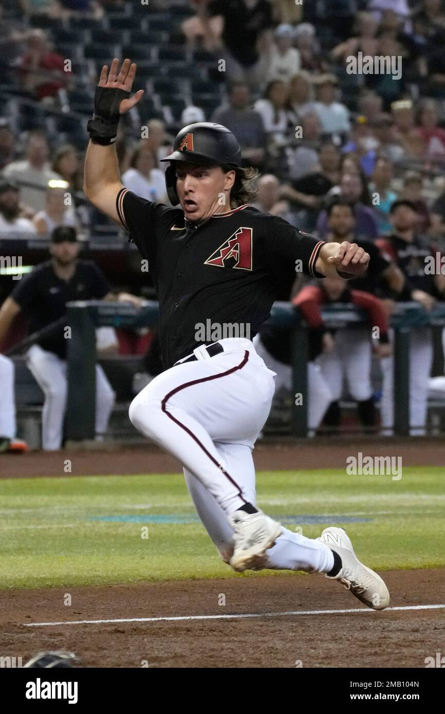 Arizona Diamondbacks center fielder Jake McCarthy (30) in the first ...