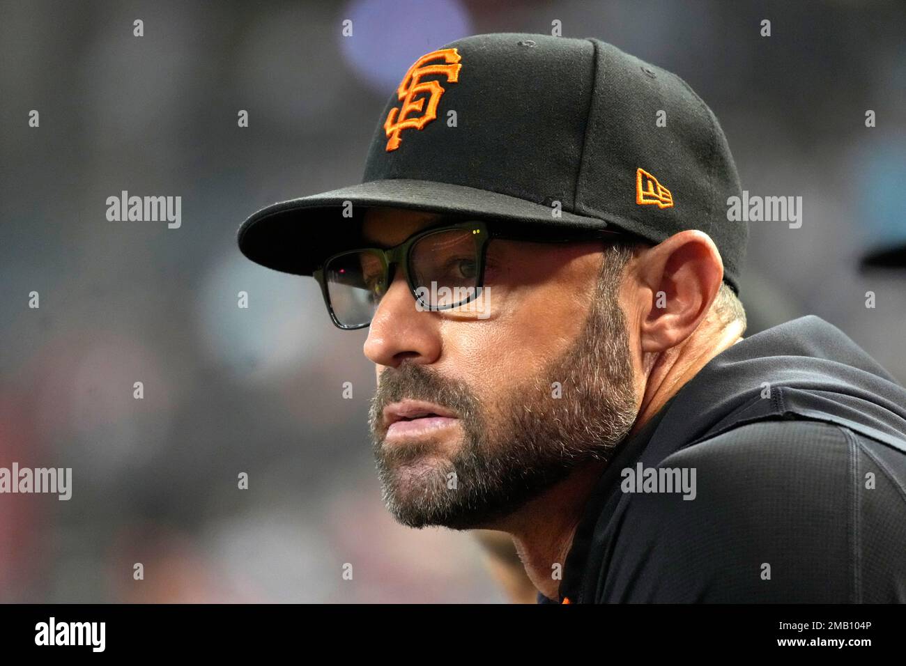 San Francisco Giants manager Gabe Kapler (19) in the first inning ...
