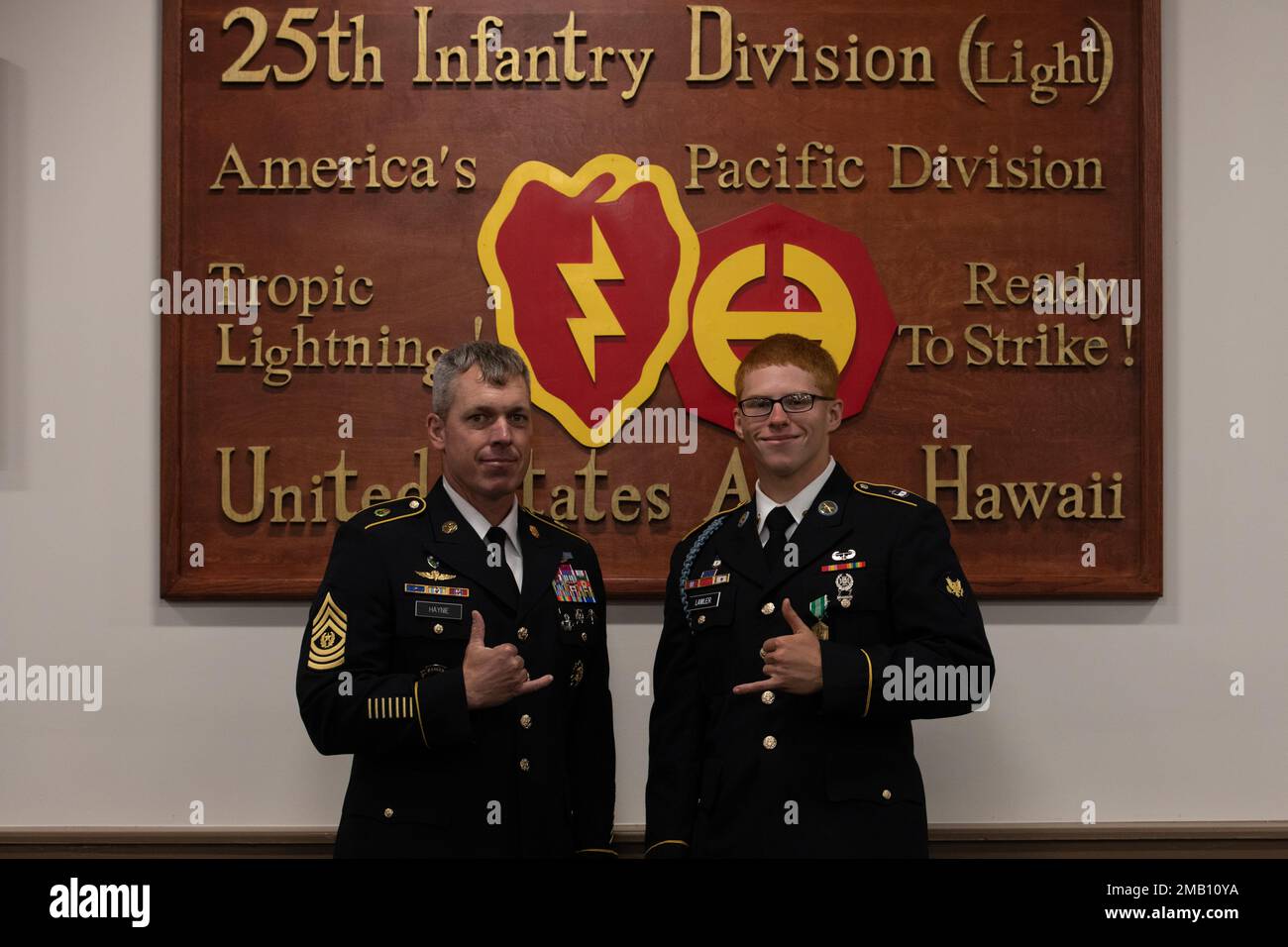 Command Sgt. Maj. Robert Haynie, 25th Infantry Division senior enlisted ...