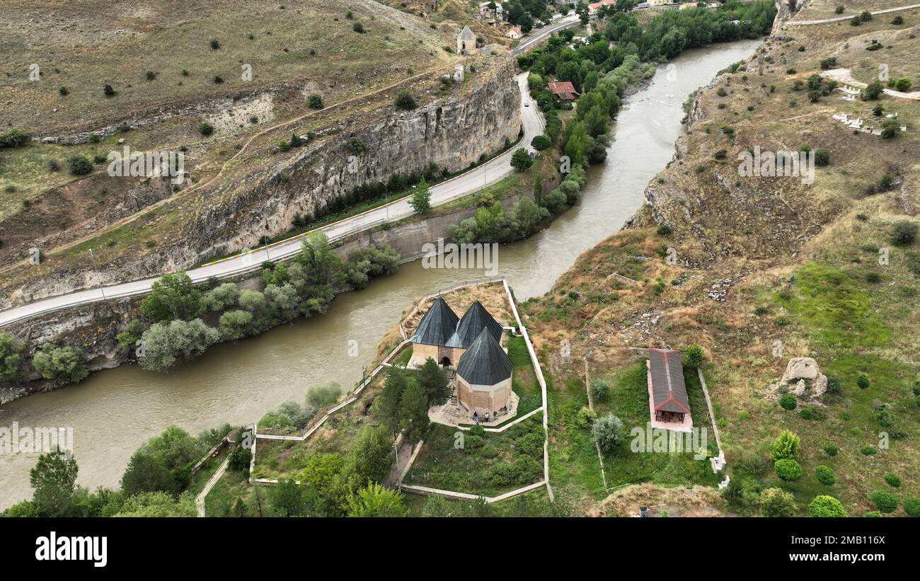 A view from Erzincan's Kemah district. A canyon located on the ...
