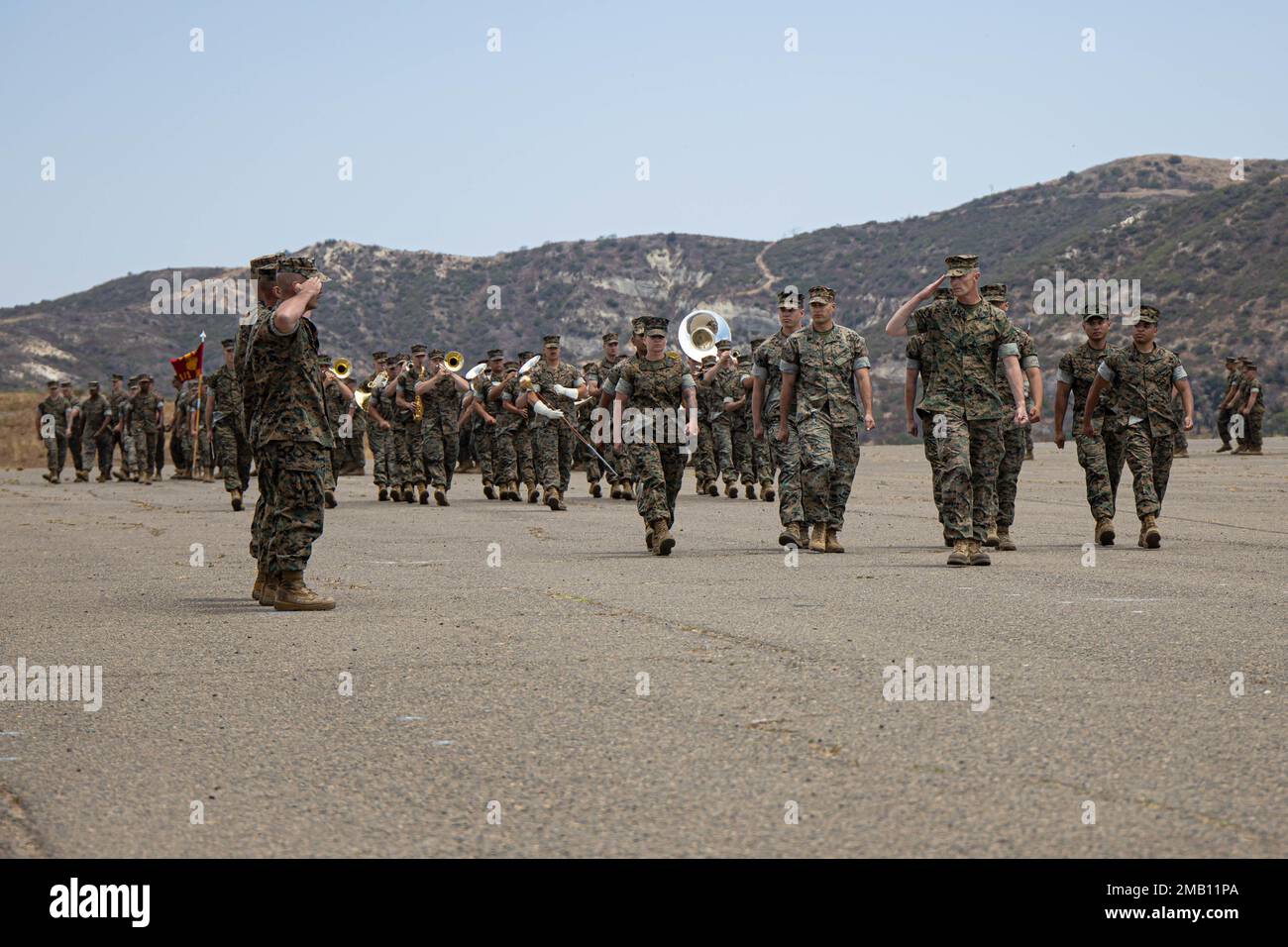 U.S. Marine Corps Sgt. Maj. Nicholas C. Elliott, the outgoing sergeant ...