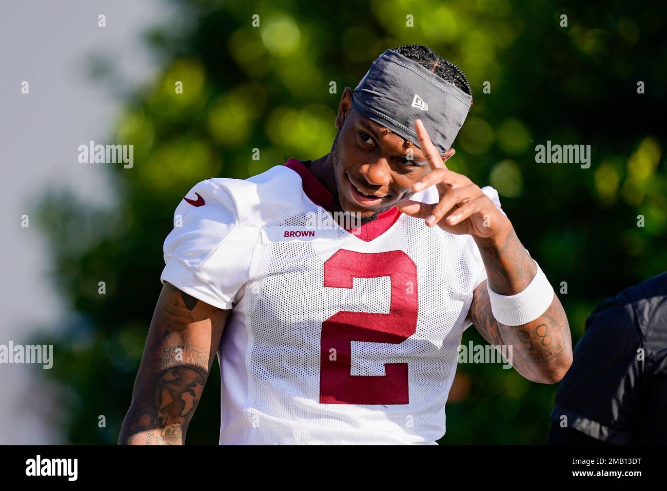 Washington Commanders wide receiver Dyami Brown (2) arrives for ...