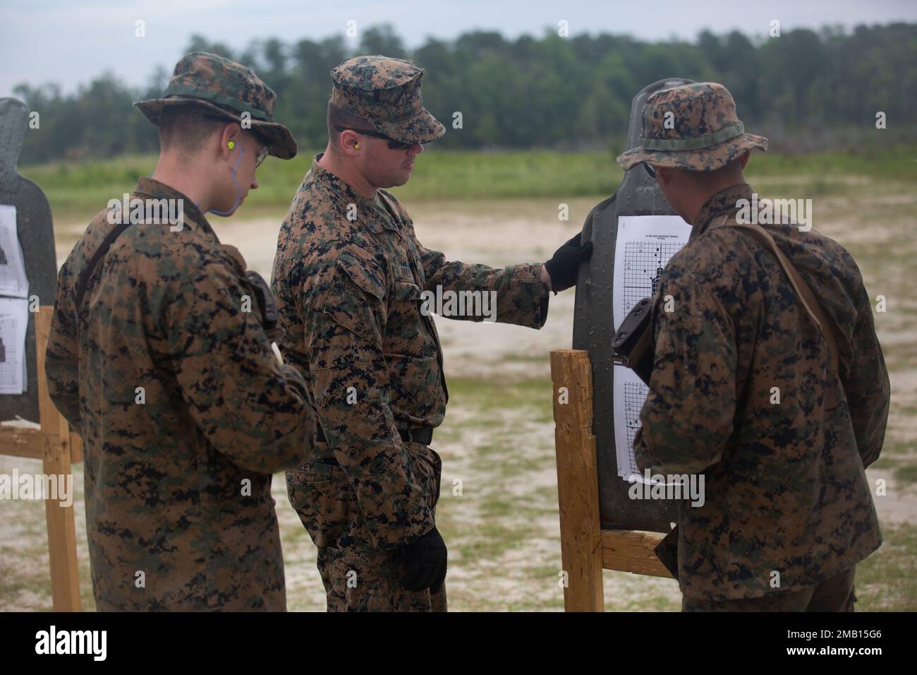 U.S. Marine Corps Combat Skills Program (CSP) participants plot their ...