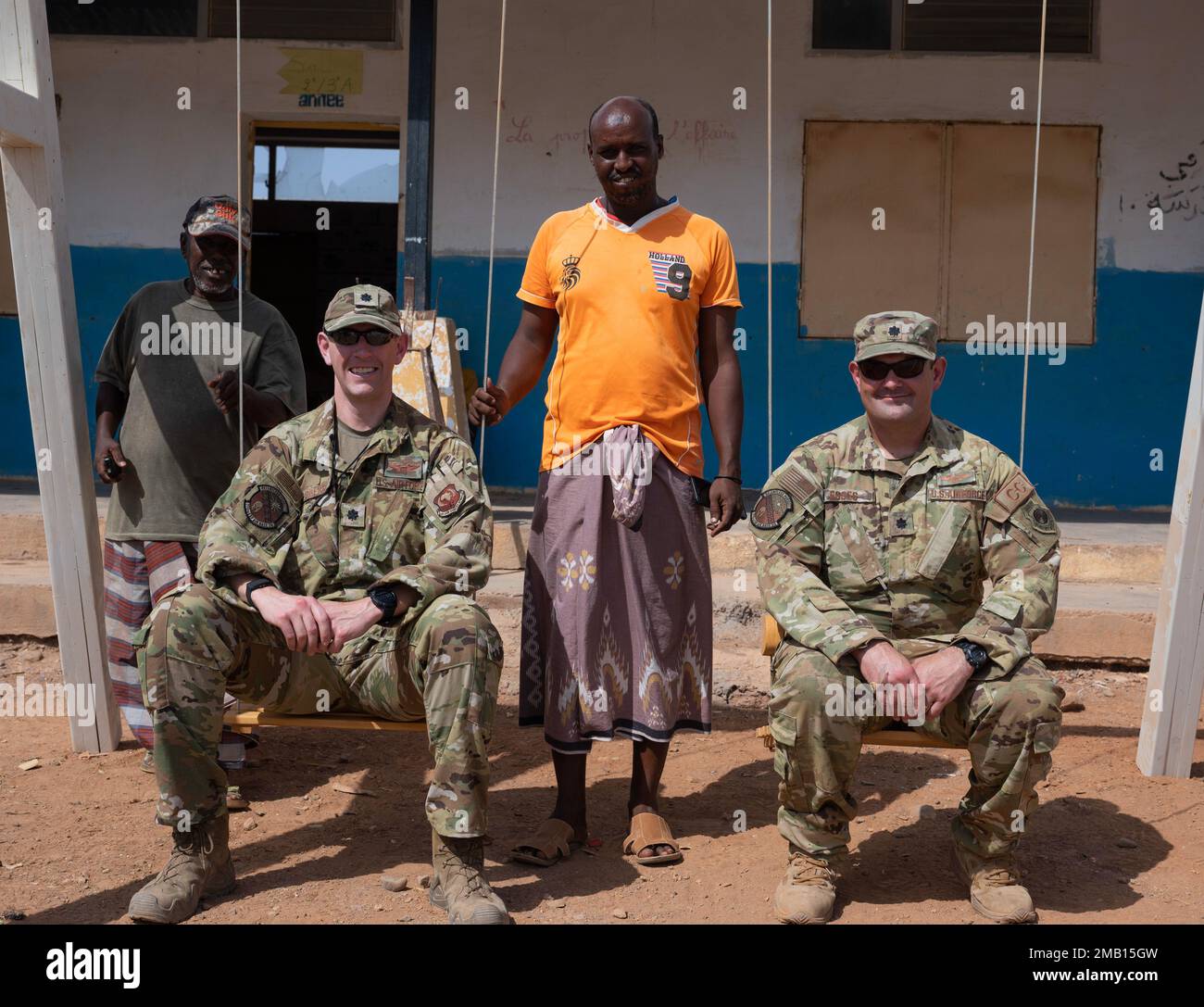 U.S. Air Force Lt. Col. Anders Hedberg, left, and Lt. Col. Jonathan ...