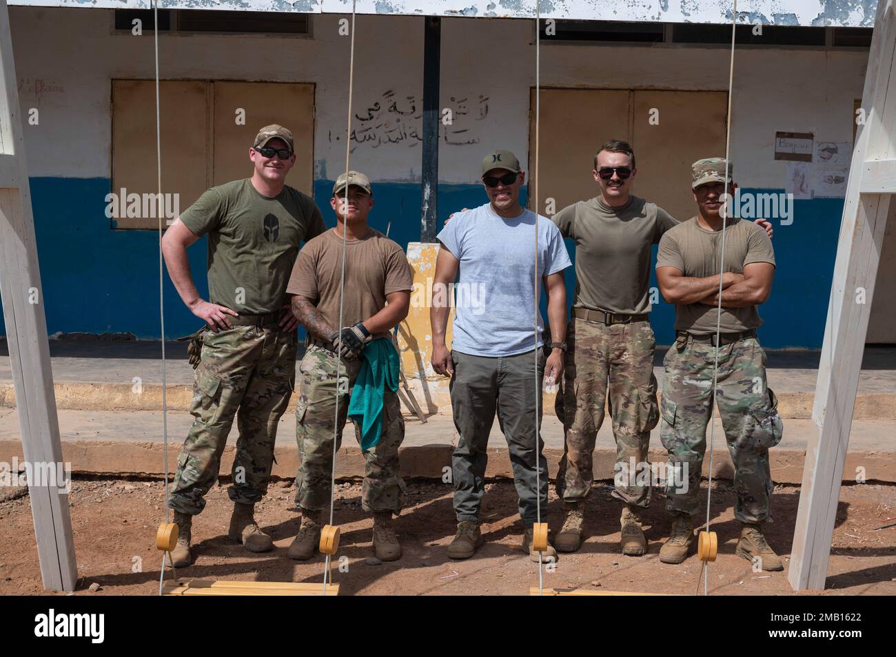U.S. Air Force civil engineers with the 776th Expeditionary Air Base ...