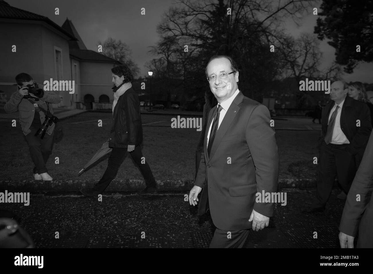 French president franc ois hollande Black and White Stock Photos ...