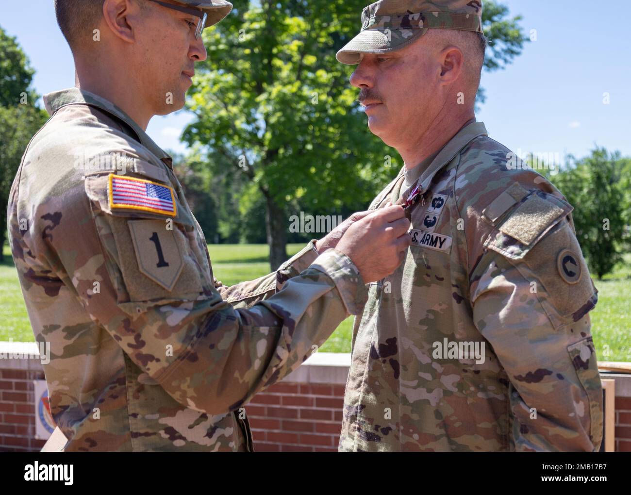 Lt. Col. William Gumabon (left), bulk branch chief, 1st Theater ...
