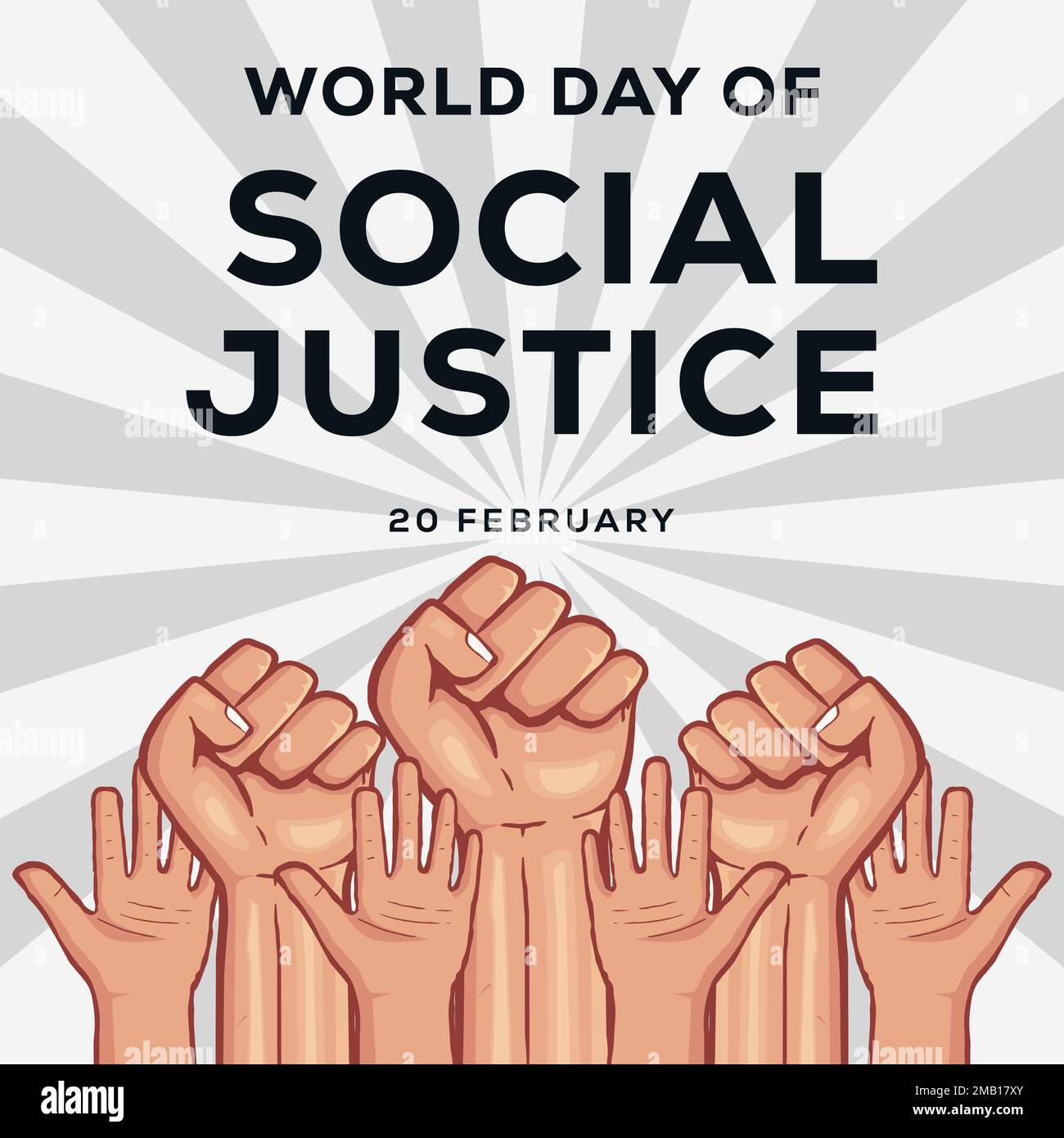 hand drawn world day of social justice illustration Stock Vector Image ...