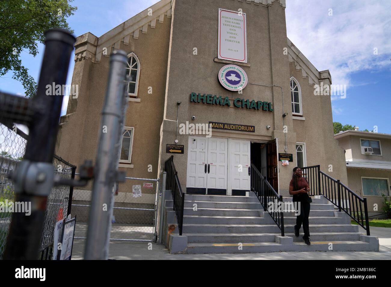 Service is held at Rhema Chapel, a Pentecostal church with Nigerian ...