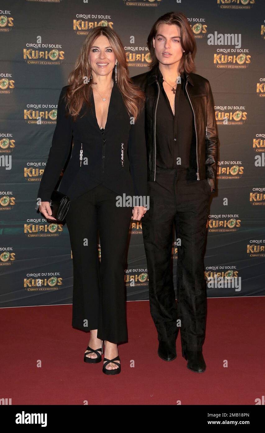 Jan 18, 2023 - London, England, UK - Elizabeth Hurley and Damien Hurley ...