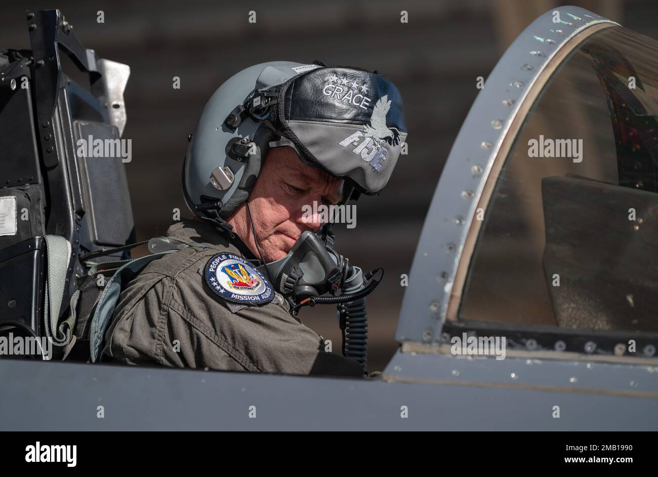 Gen. Mark Kelly, Commander of Air Combat Command makes final checks in ...