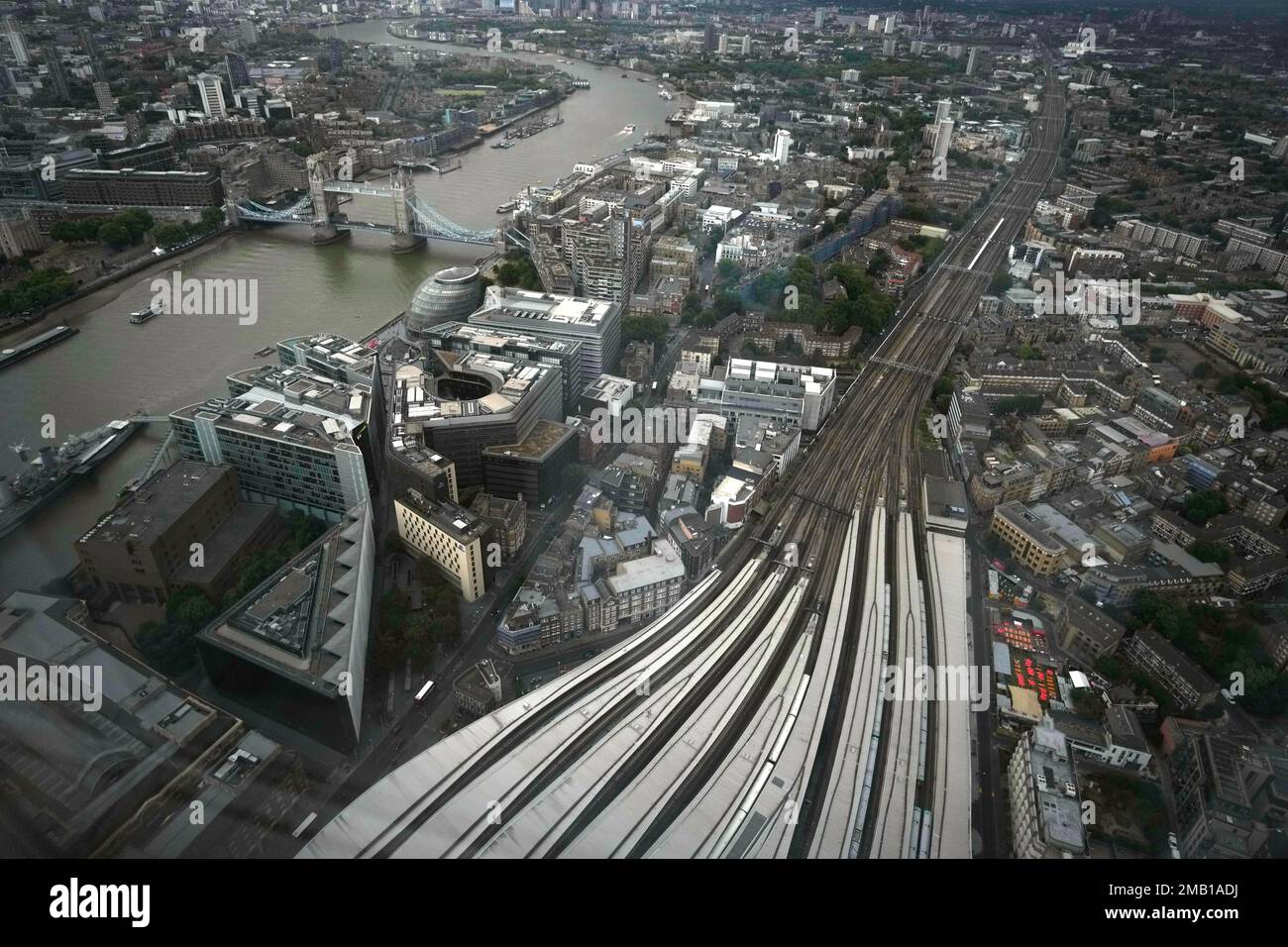 A view of London from the top of the Shard skyscraper in London, Monday ...