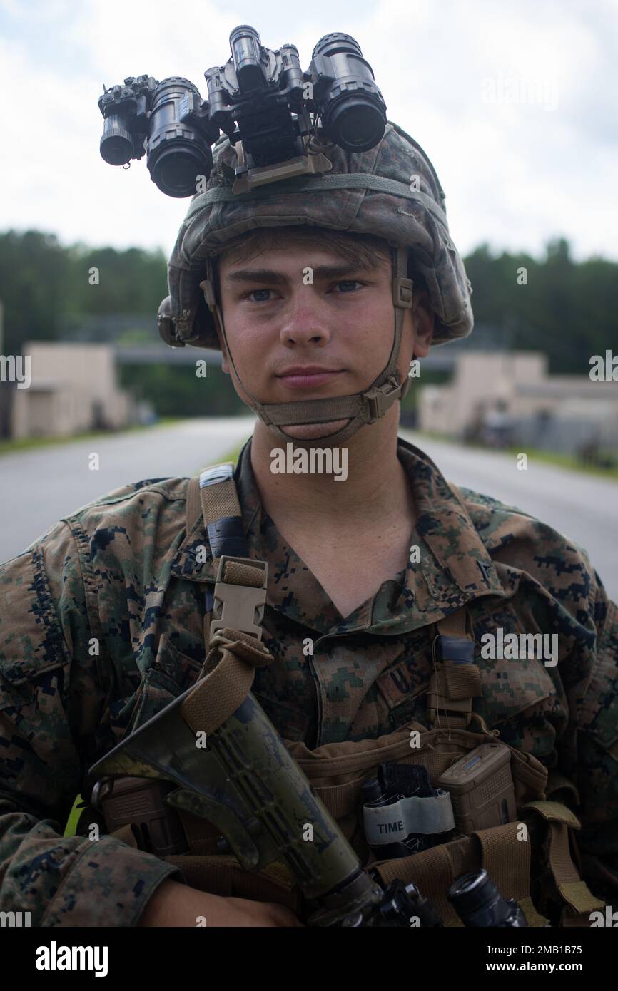 U.S. Marine Lance Cpl. Kyle Folkers, a combat engineer with 1st ...