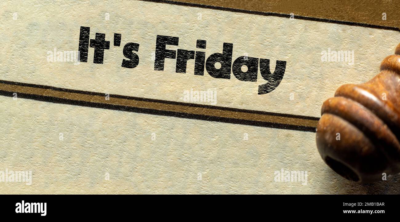 It's Friday words the chapter heading title at the start of page ...