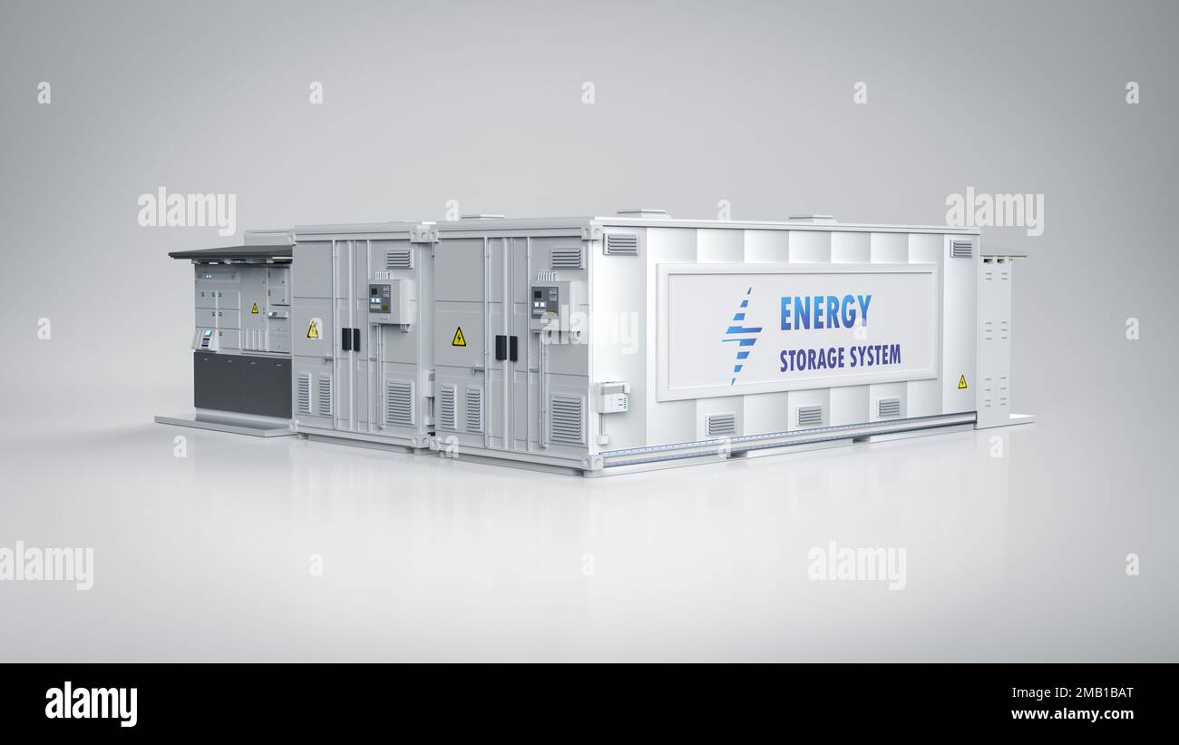 3d rendering energy storage system or battery container unit Stock ...