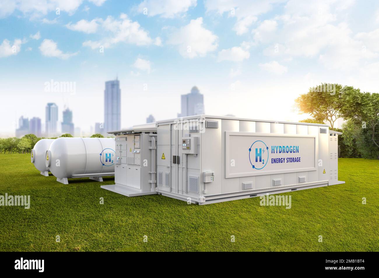 3d rendering energy storage system or battery container unit with ...