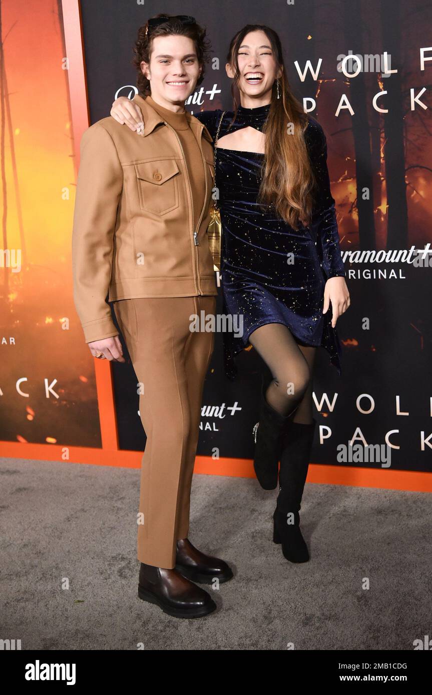Vince Mattis arrives at the premiere of "Wolf Pack" on Thursday Jan. 19 ...