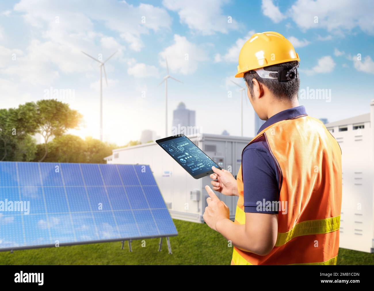 Engineer control energy storage system or battery container unit Stock ...