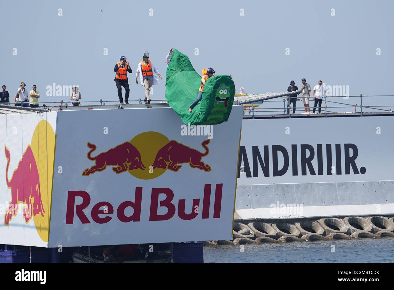 ISTANBUL, TURKIYE - AUGUST 14, 2022: Competitor performs a flight with ...